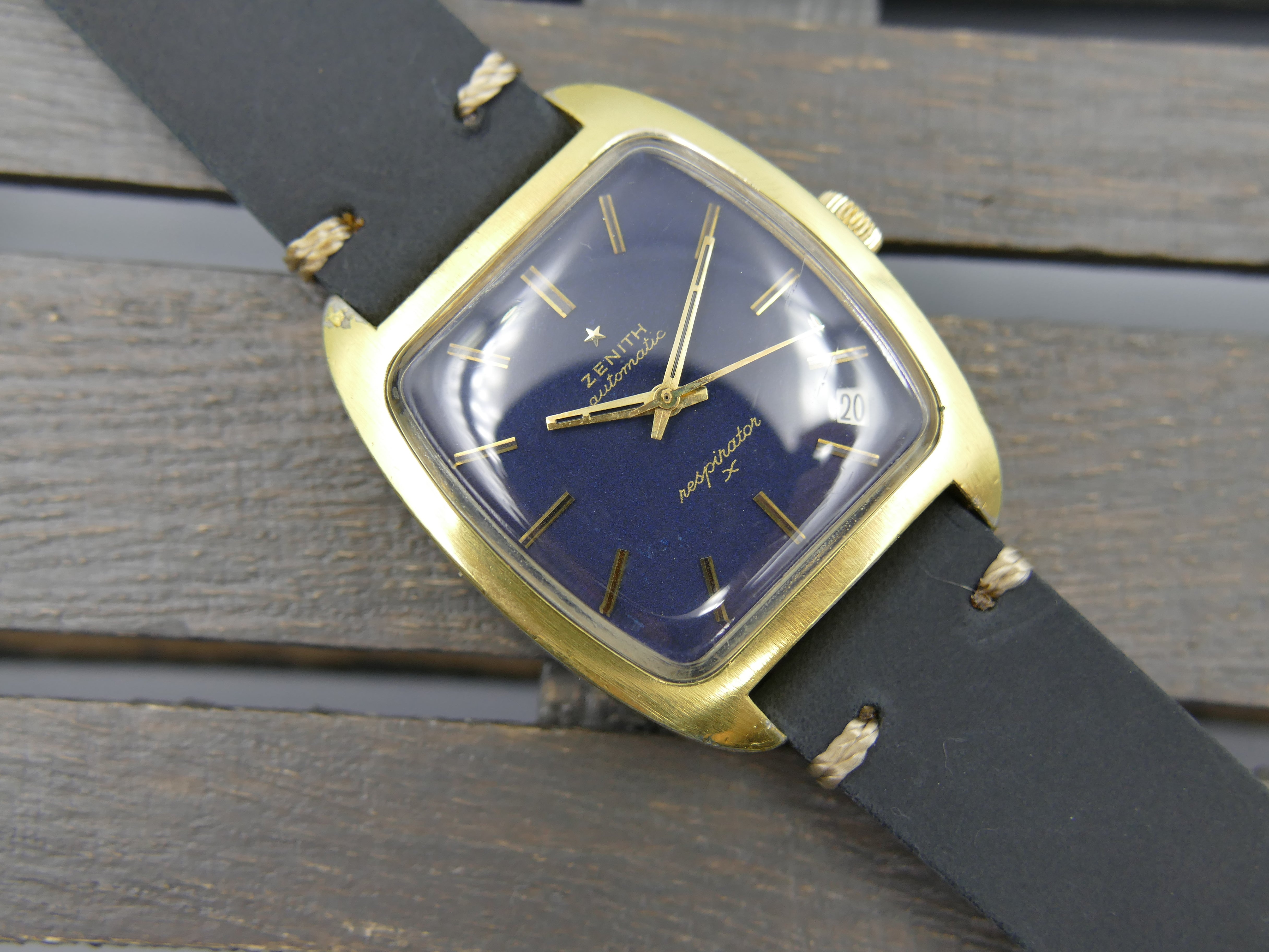70's vintage watch mens Zenith respirator x ref 6708 automatic cal. 25 ...